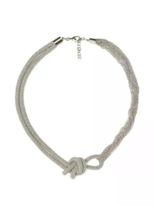 Fabiana Filippi Knotted Multi-strand Necklace - Silver