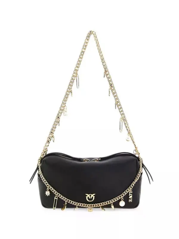 Pinko Love Birds Charm-detail Shoulder Bag - Black