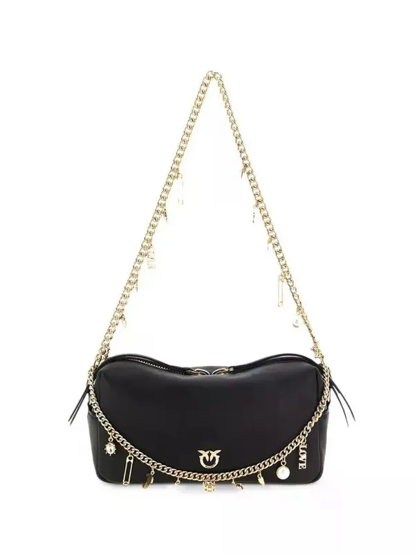 Pinko Love Birds Charm-detail Shoulder Bag - Black