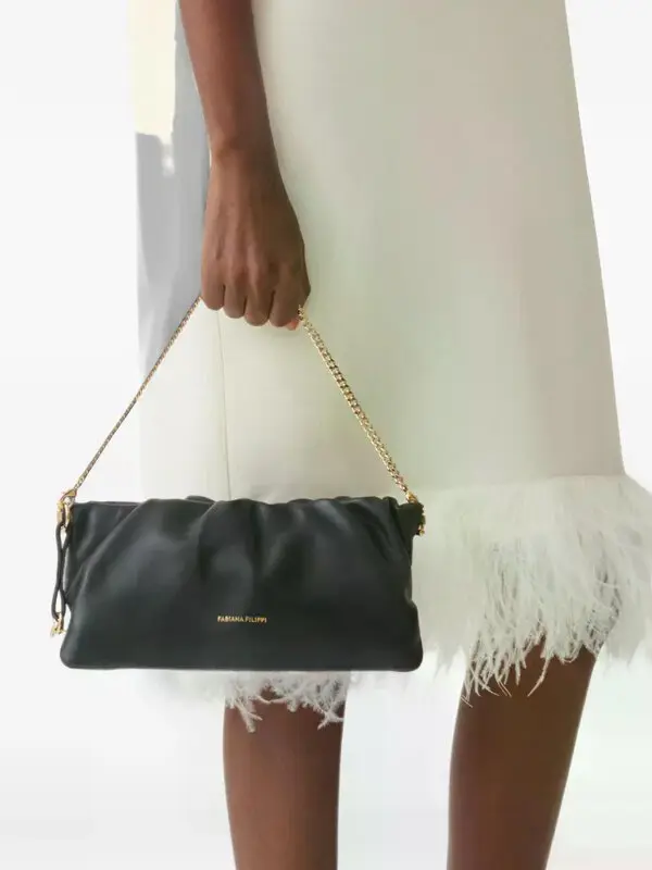 Fabiana Filippi Ruched Chain-link Shoulder Bag