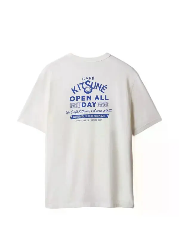 CAFÉ KITSUNÉ Logo-print T-shirt