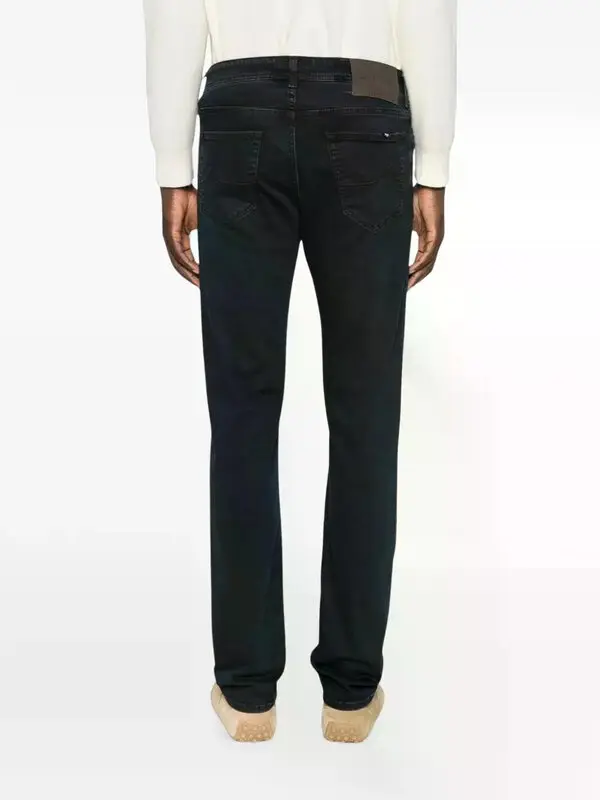 JACOB COHЁN Logo-patch Slim-cut Jeans