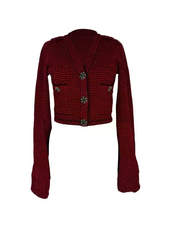 SELF-PORTRAIT 2020s Striped Cropped Cardigan