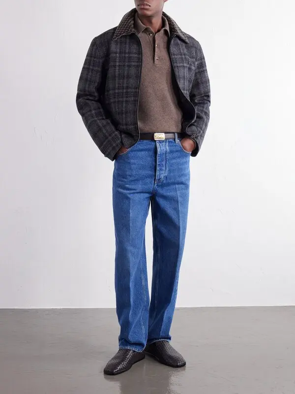 Bottega Veneta Brushed Wool And Cashmere-blend Polo Sweater
