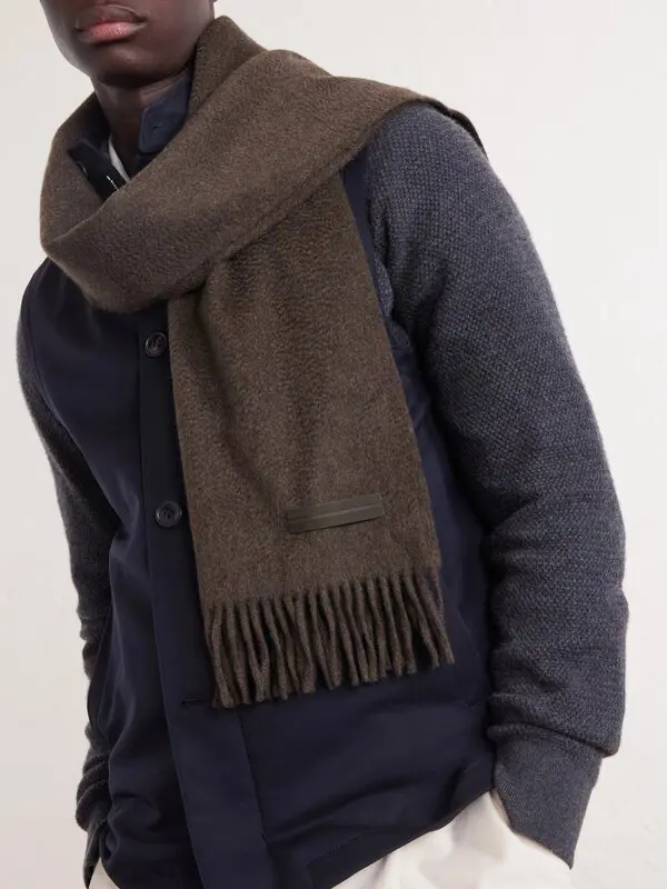Zegna Oasi Fringed Cashmere Scarf