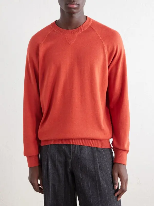 GHIAIA Cotton And Cashmere-blend Sweatshirt