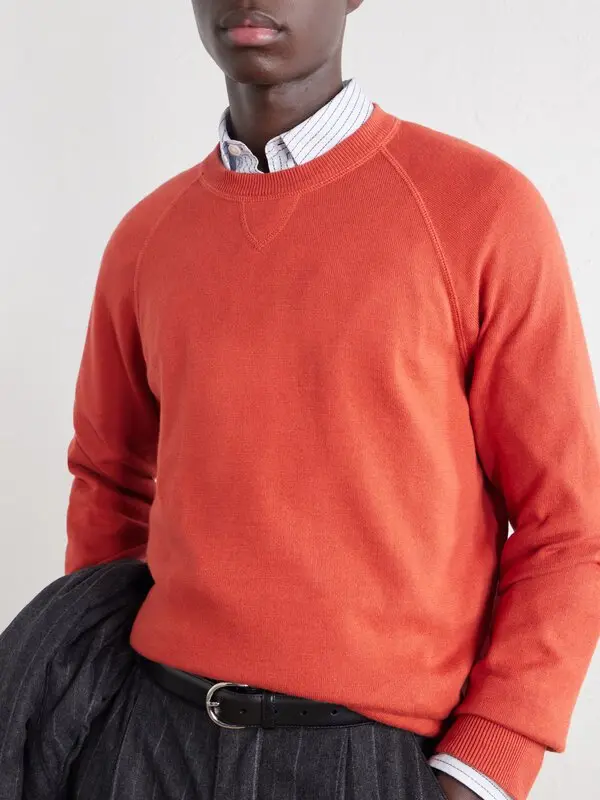 GHIAIA Cotton And Cashmere-blend Sweatshirt