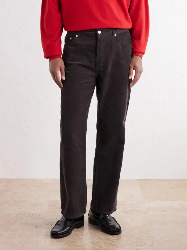Officine Générale Cotton-corduroy Straight-leg Jeans