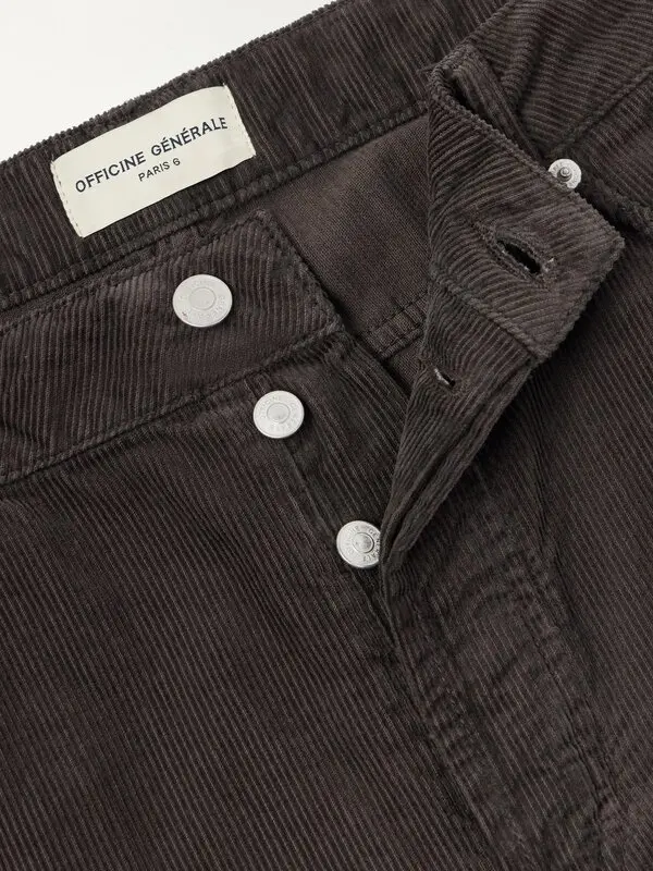 Officine Générale Cotton-corduroy Straight-leg Jeans