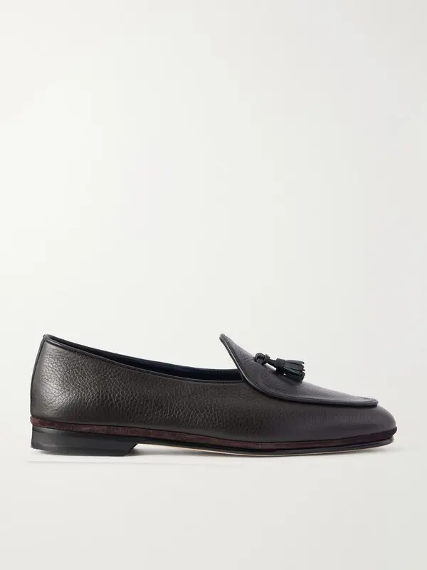 Rubinacci Marfy Tasseled Full-grain Leather Loafers - Brown