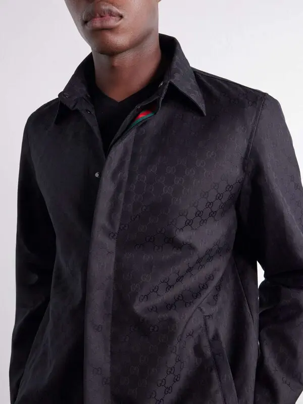 Gucci Gg-jacquard Cotton-canvas Jacket