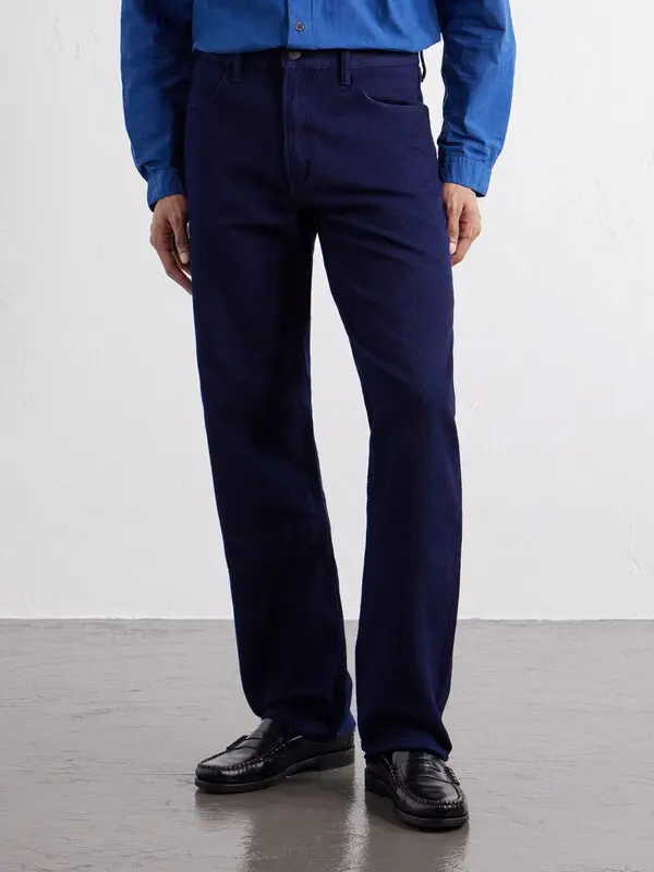Blue Blue Japan Sashiko Cotton Straight-leg Jeans