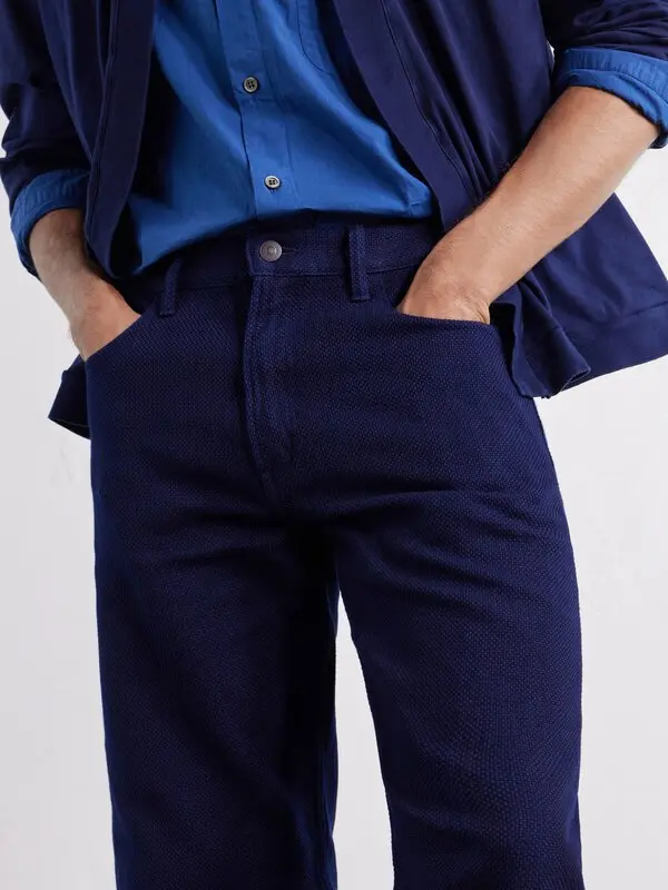 Blue Blue Japan Sashiko Cotton Straight-leg Jeans