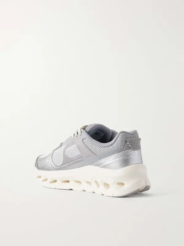 On Cloudtilt Arc Rubber-trimmed Mesh Sneakers - Light Gray