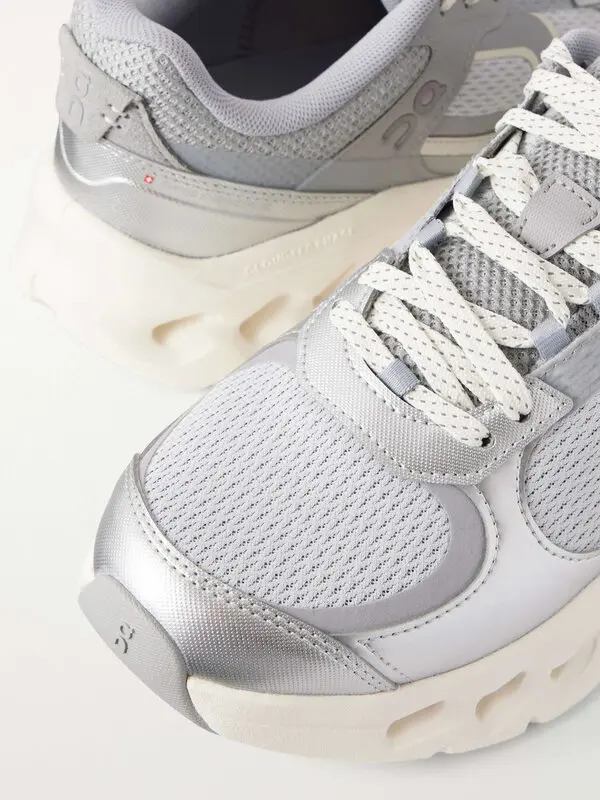 On Cloudtilt Arc Rubber-trimmed Mesh Sneakers - Light Gray