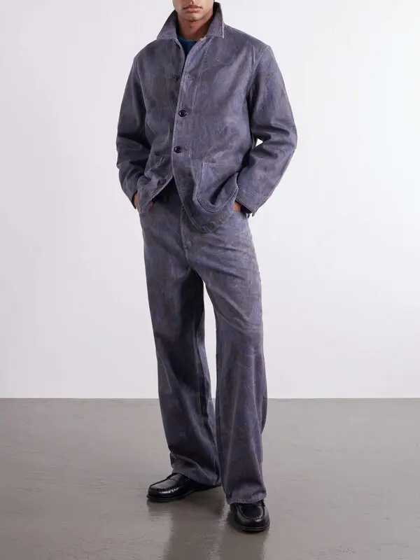 Blue Blue Japan Coverall Sumi Nagashi Cotton-sashiko Jacket