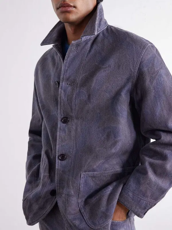 Blue Blue Japan Coverall Sumi Nagashi Cotton-sashiko Jacket