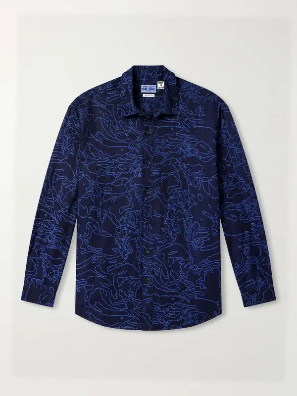 Blue Blue Japan Cotton-jacquard Shirt