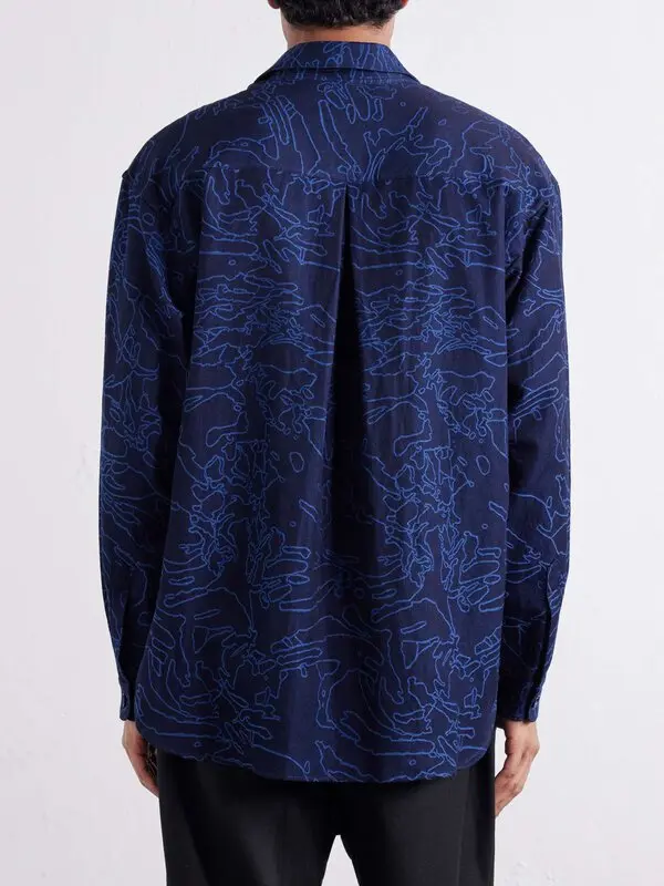Blue Blue Japan Cotton-jacquard Shirt