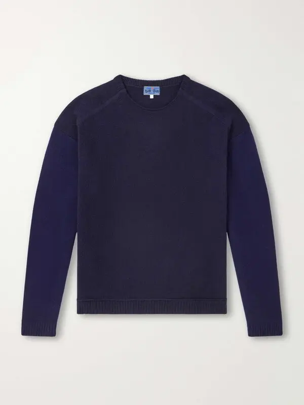 Blue Blue Japan Wool-blend Sweater - Navy