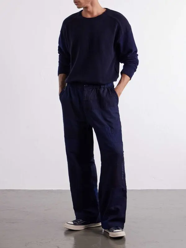 Blue Blue Japan Wool-blend Sweater - Navy