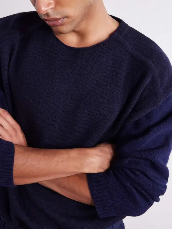 Blue Blue Japan Wool-blend Sweater - Navy