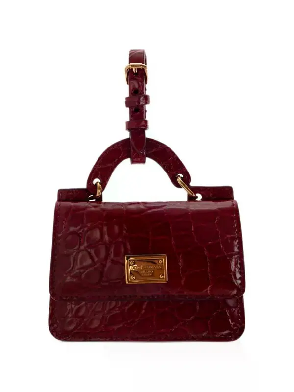 Dolce & Gabbana Croc-effect Leather Card Holder - Red