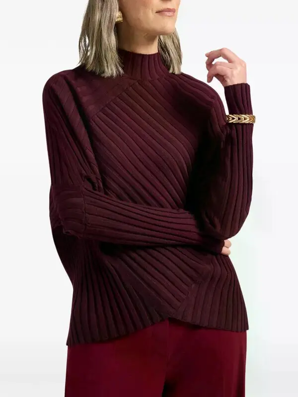 ELENA MIRÒ Ribbed-knit Asymmetric Sweater