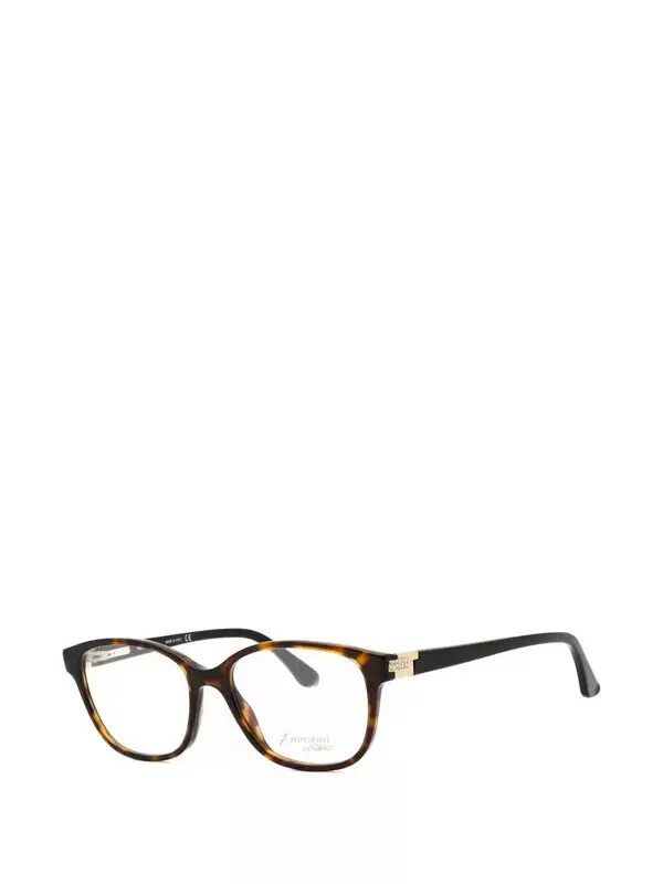 EMOZIONI Tortoiseshell-effect Oval-frame Glasses