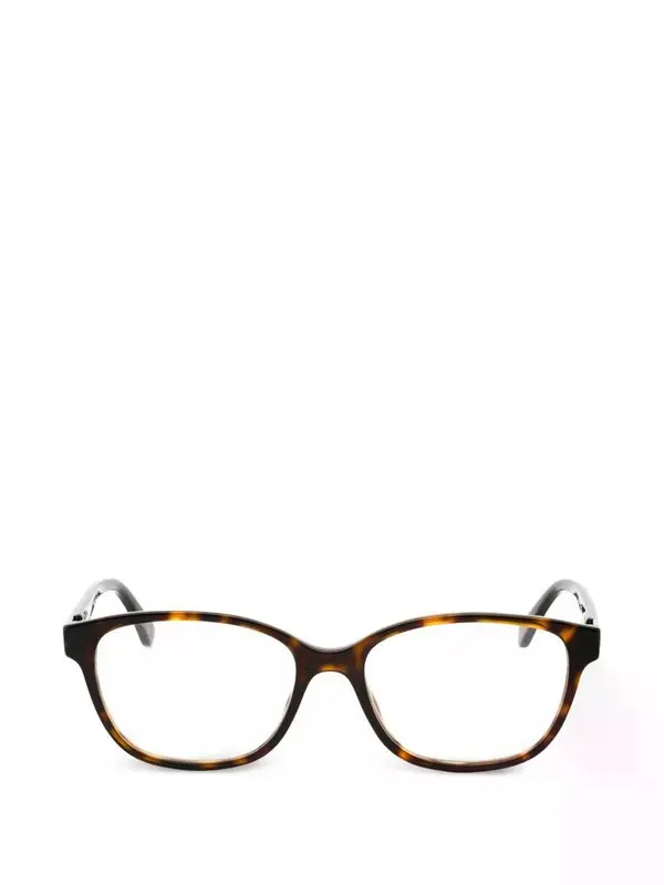 EMOZIONI Tortoiseshell-effect Oval-frame Glasses - Brown