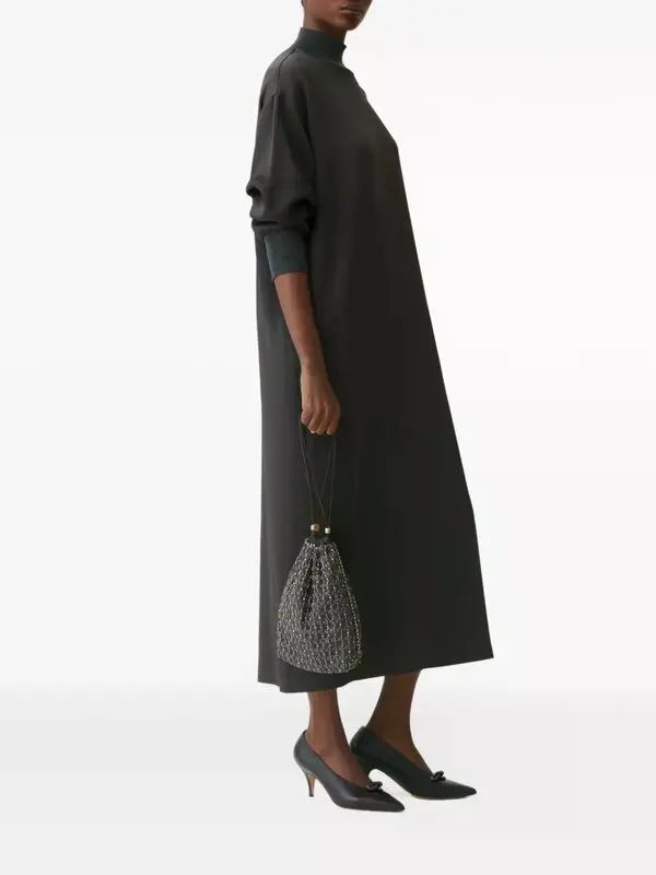 Fabiana Filippi High-neck Long-sleeve Midi Dress