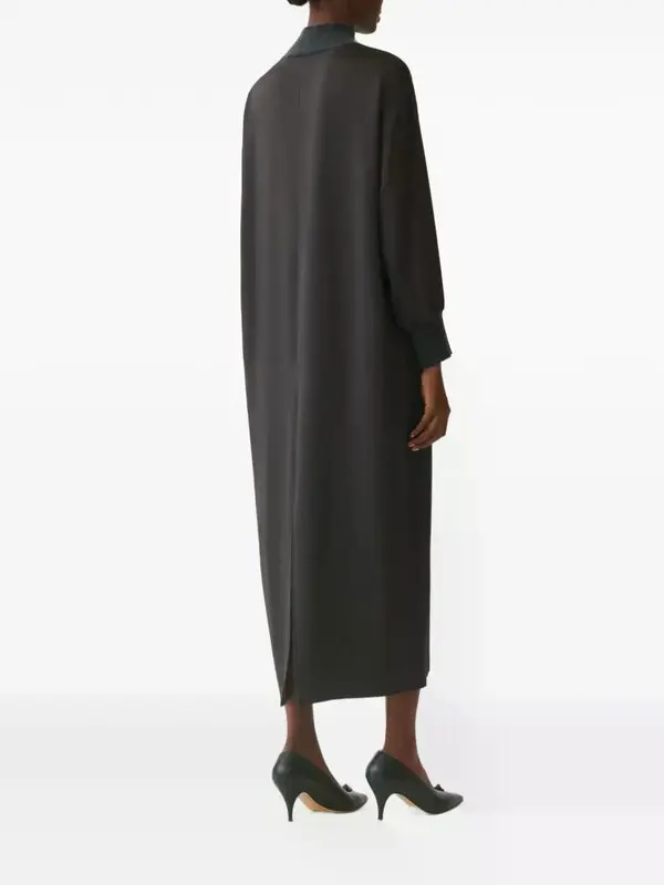 Fabiana Filippi High-neck Long-sleeve Midi Dress
