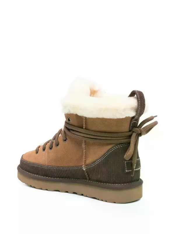 UGG Lace-up Shearling-trim Boots