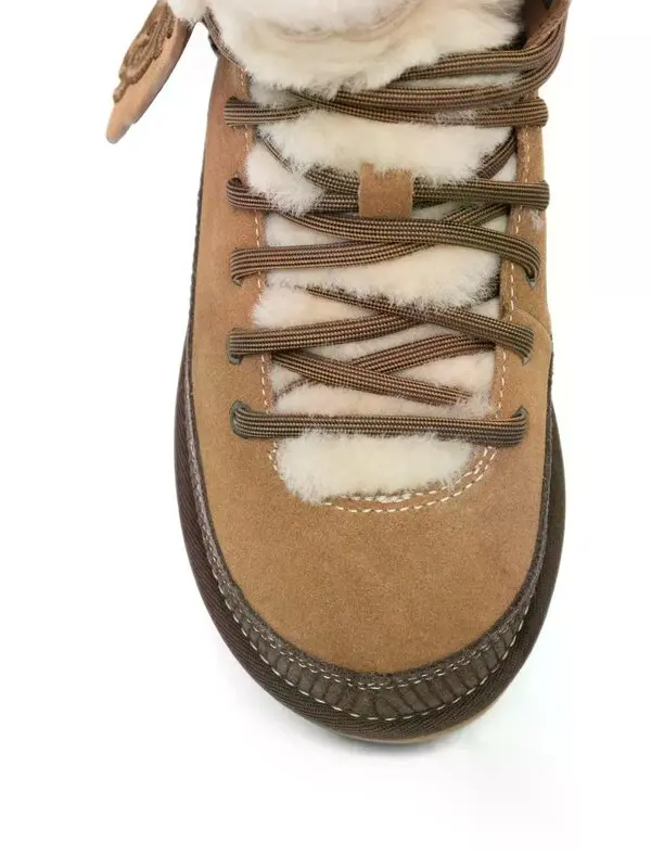 UGG Lace-up Shearling-trim Boots
