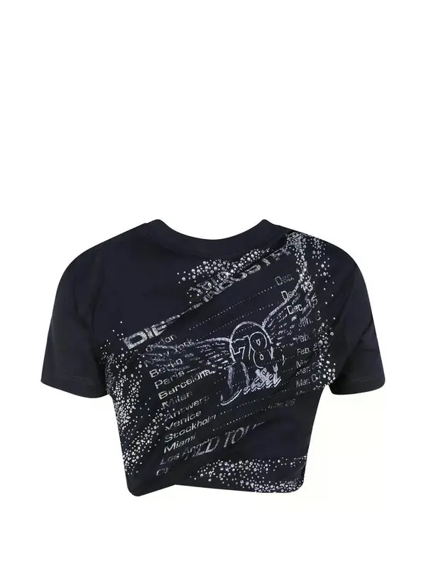 DIESEL® Rucked-up T-shirt In Double-layer Jersey