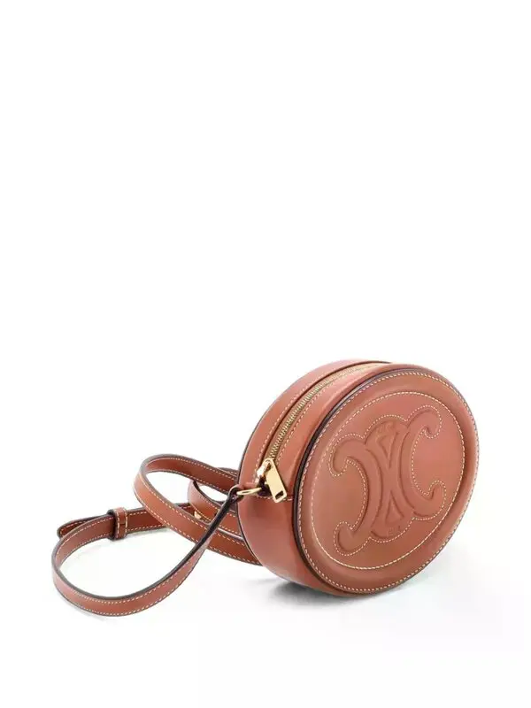 Celine Triomphe Oval Leather Mini Crossbody Bag
