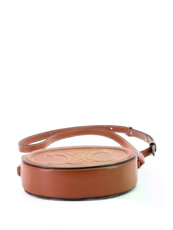 Celine Triomphe Oval Leather Mini Crossbody Bag