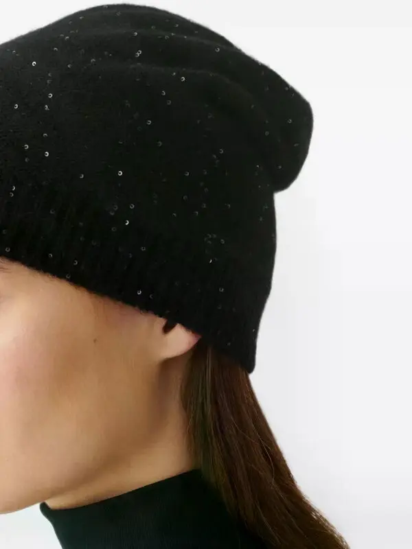 Fabiana Filippi Sequin-embellished Beanie Hat