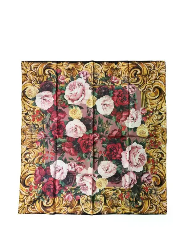 Dolce & Gabbana Floral-print Silk Scarf