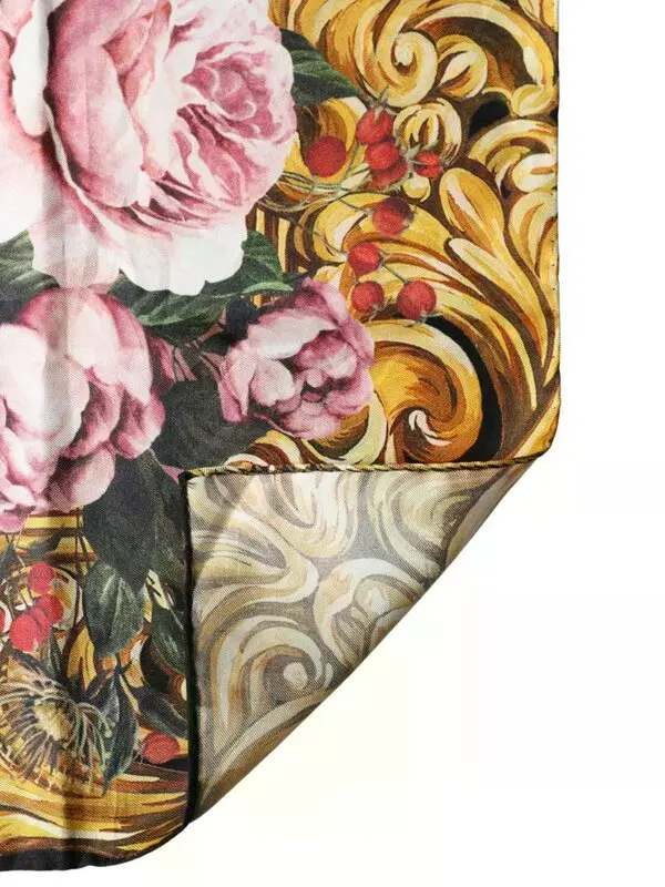 Dolce & Gabbana Floral-print Silk Scarf