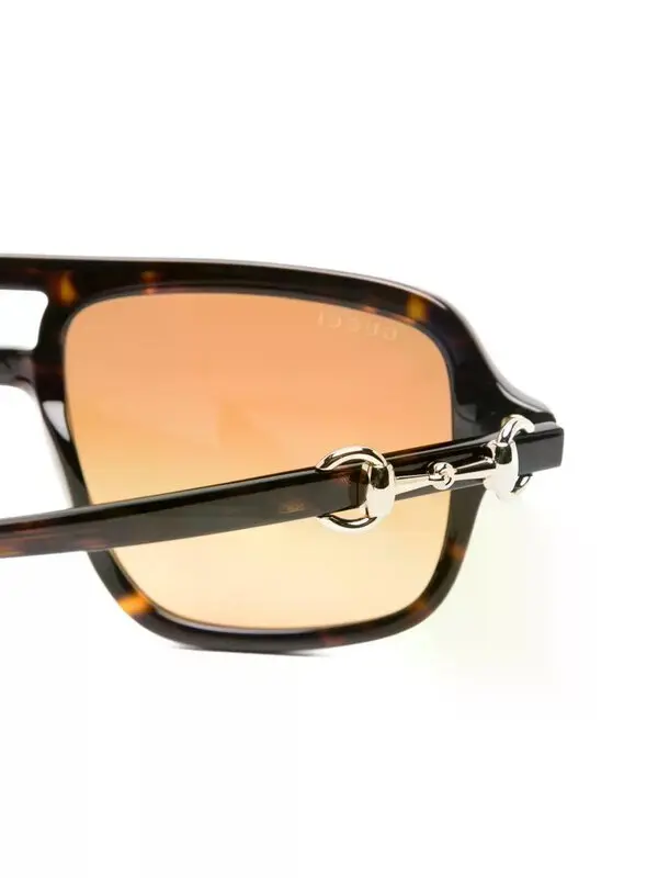 Gucci Horsebit Geometric-frame Sunglasses
