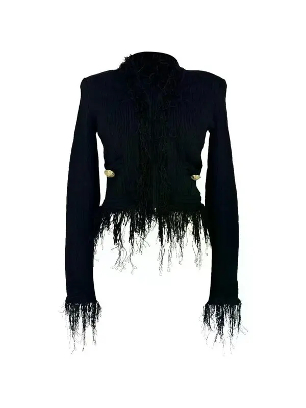 Balmain Knitted Fringed Jacket