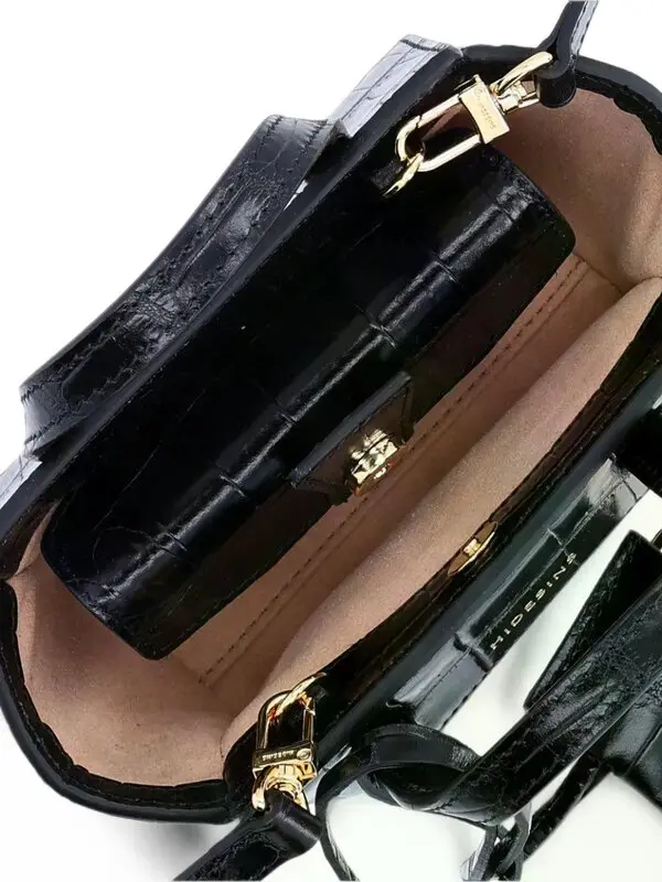 HIDESINS Xs Flap Crocodille-effect Leather Tote Bag
