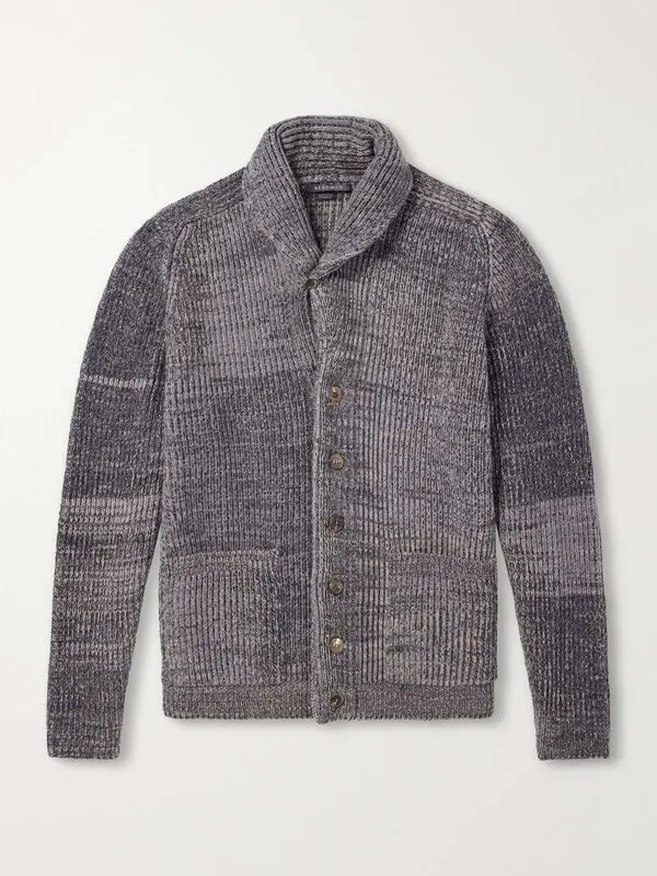 BEGG & CO. Surfer Cashmere Cardigan - Gray