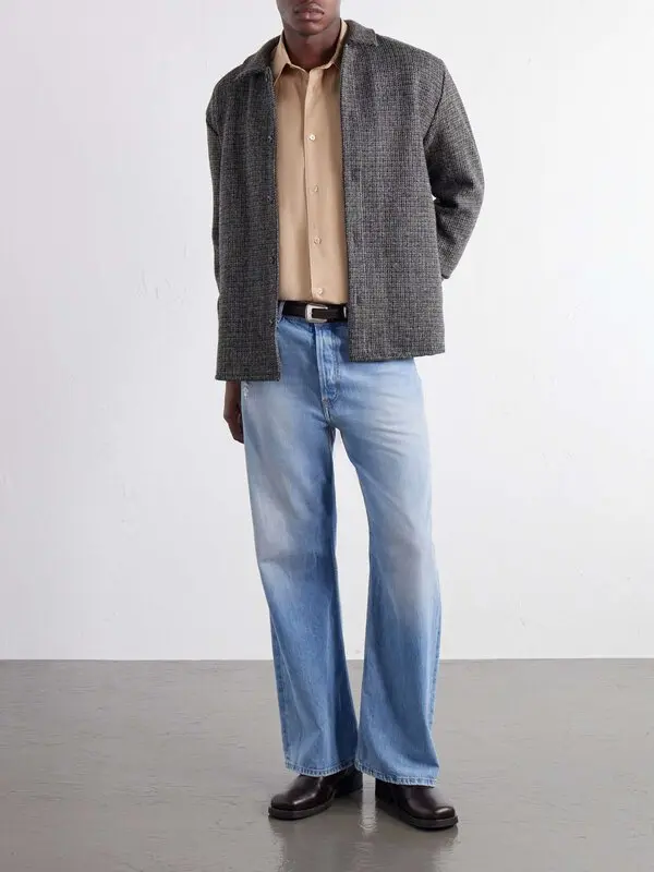 A KIND OF GUISE Cullu Checked Brushed Wool-tweed Overshirt