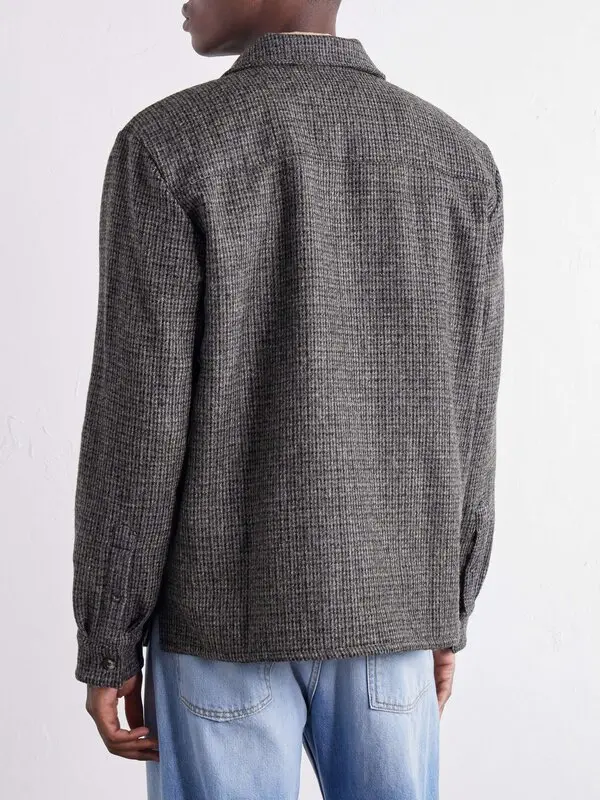 A KIND OF GUISE Cullu Checked Brushed Wool-tweed Overshirt