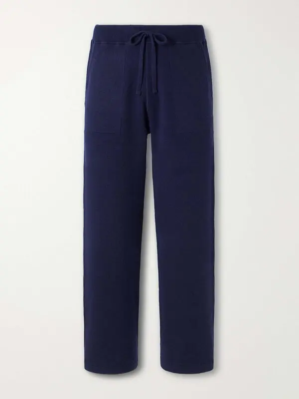 Aimé Leon Dore Straight-leg Cashmere-blend Sweatpants - Navy