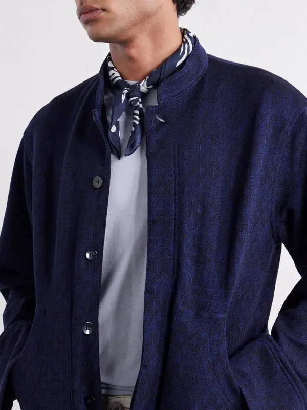 Blue Blue Japan Printed Cotton Scarf - Blue