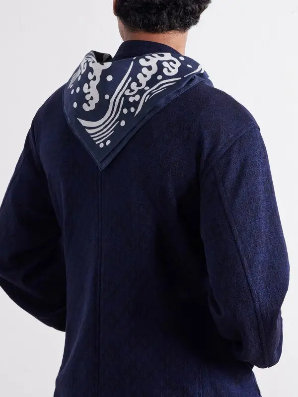 Blue Blue Japan Printed Cotton Scarf - Blue