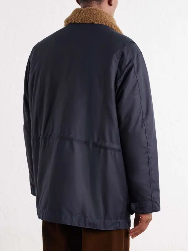 Barbour Winter Endurance Plush-trimmed Waxed-cotton Jacket